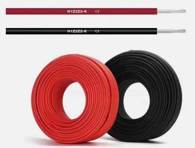 Solar cable black 4mm² roll of 25 meters